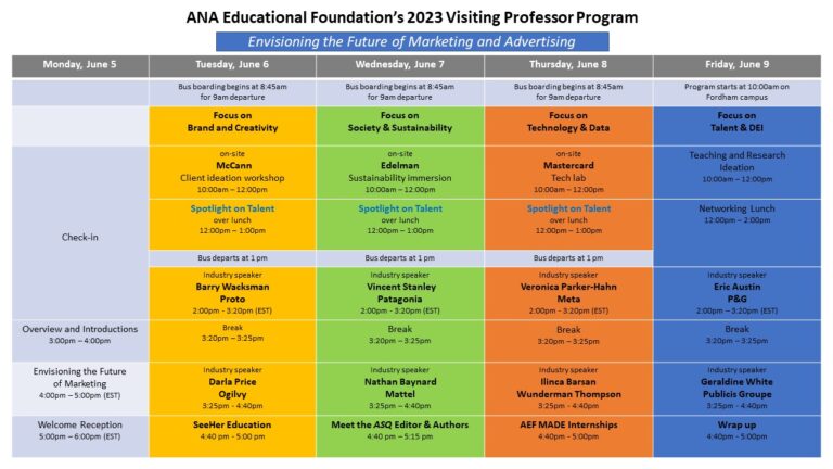 Visiting Professor Program Fact Sheet - ANA Educational Foundation